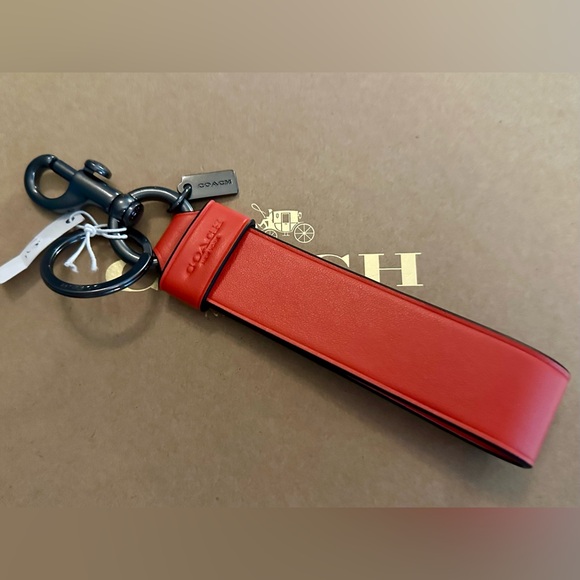Coach | Accessories | Coach Leather Large Loop Keychain Bag Charm In ...